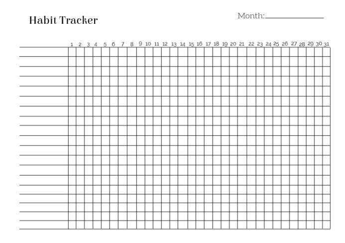 habit tracker printable Template | PosterMyWall