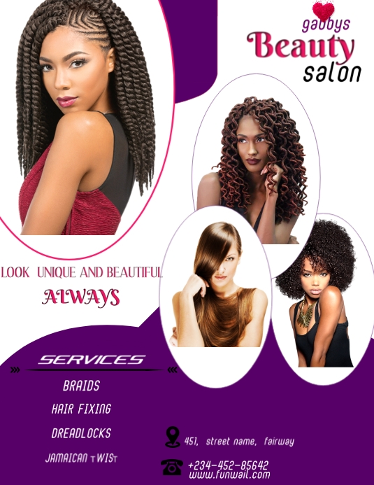 hair and beauty salon template | PosterMyWall