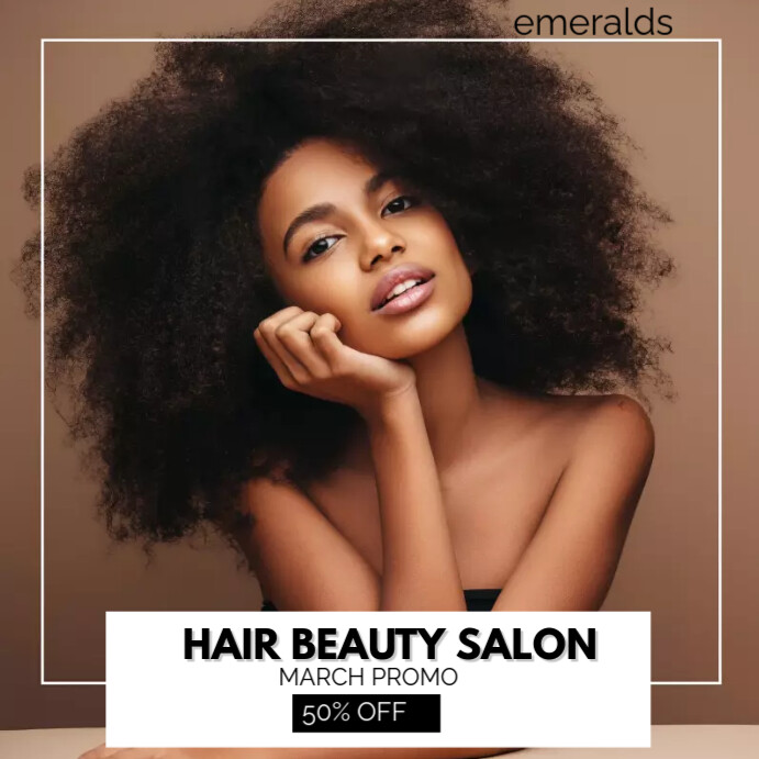 Hair Beauty Salon promo Template | PosterMyWall