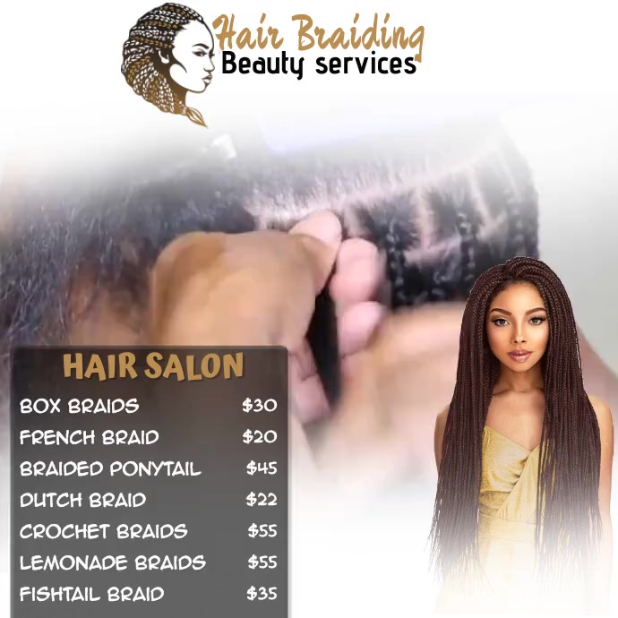 Copy of Hair Bradding | PosterMyWall