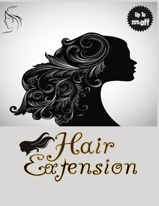 Plantilla de Hair extension flyer | PosterMyWall