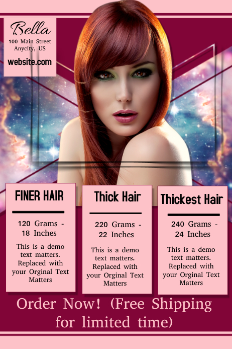 Hair Extensions Template | PosterMyWall