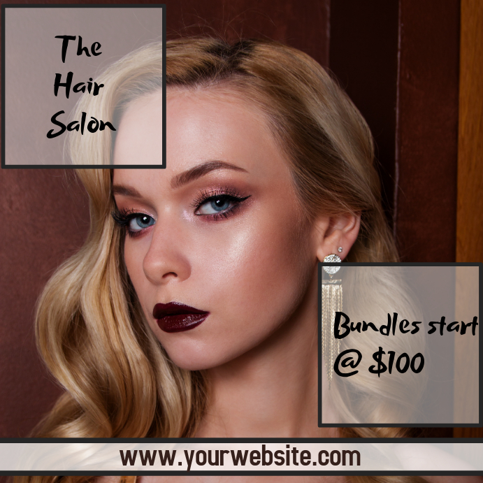 Hair extensions template | PosterMyWall