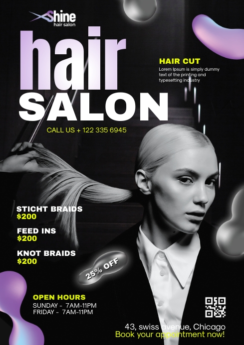 HAIR SALON Template | PosterMyWall