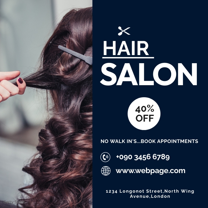 Friseursalon Flyer-Vorlage | PosterMyWall