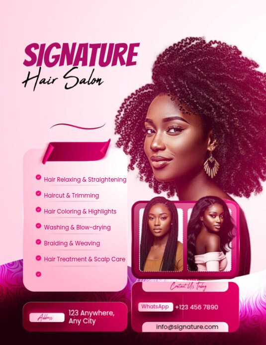 Hair salon flyer design Template | PosterMyWall