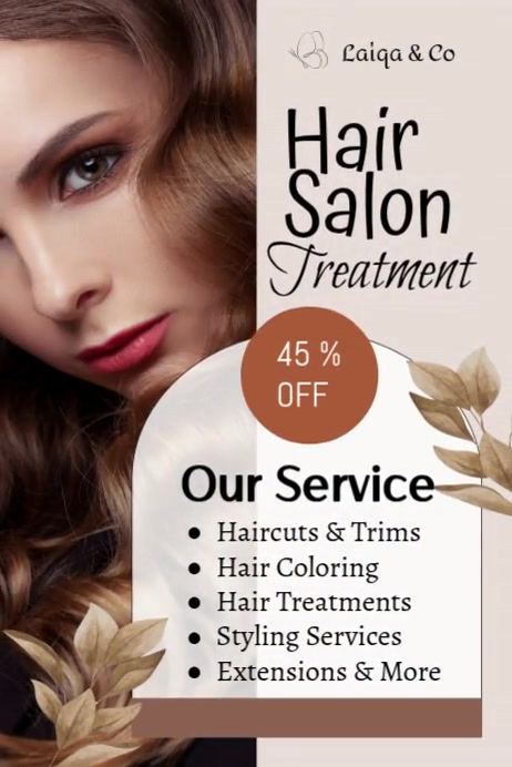 Hair Salon Promotion Poster Template | PosterMyWall