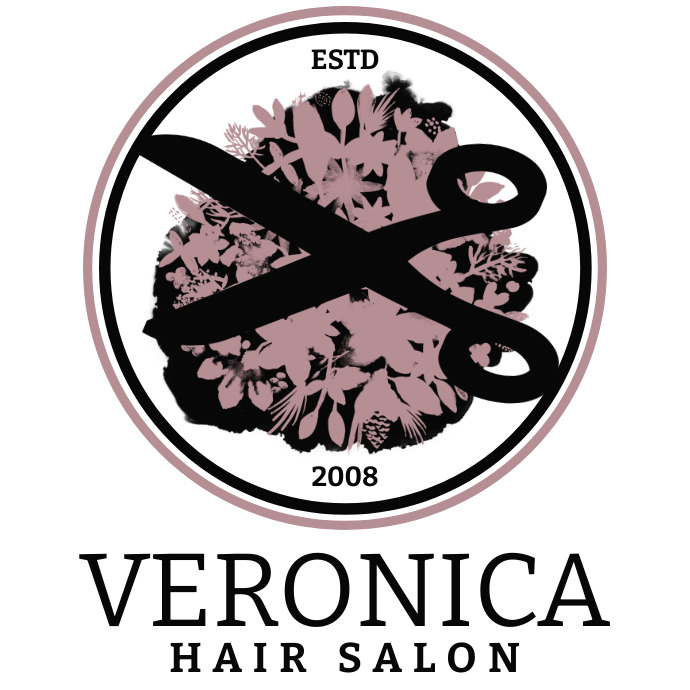 Hair Salon Scissors Fashion Circle Logo Template | PosterMyWall