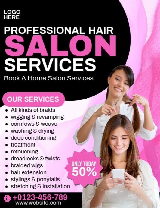 Copy of Hair Salon Services | PosterMyWall