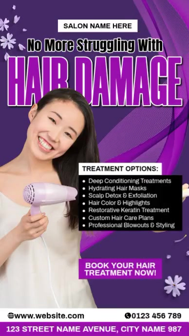 Plantilla de Hair Salon Treatment | PosterMyWall