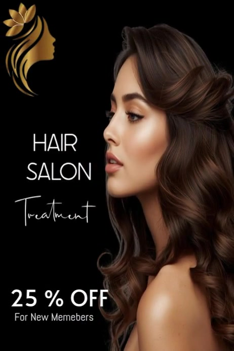 Hair Salon Treatment Poster Template | PosterMyWall