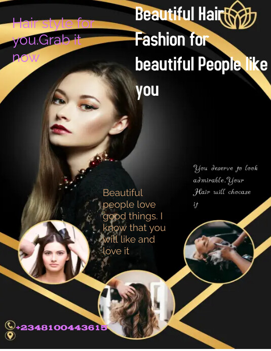 Hair Style Flyer Template | PosterMyWall