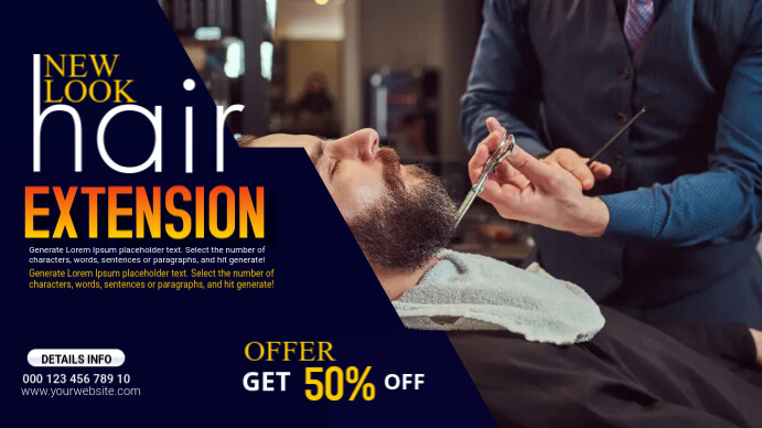 Hair Style YouTube Thumbnail Template | PosterMyWall