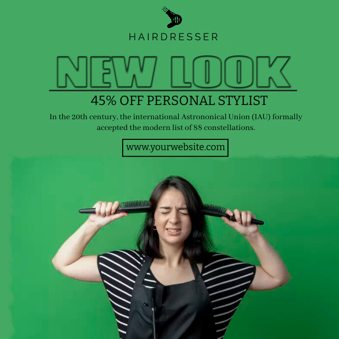 Hairdresser Facebook post Template | PosterMyWall