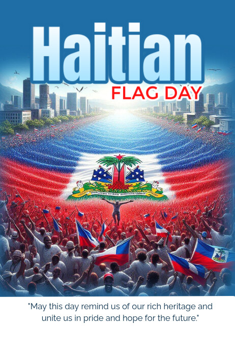 Modèle HAITIAN FLAG DAY | PosterMyWall