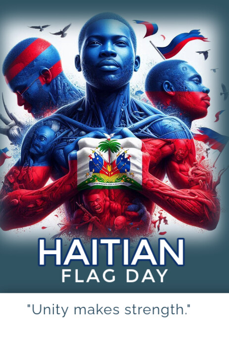 Haitian flag day Template | PosterMyWall