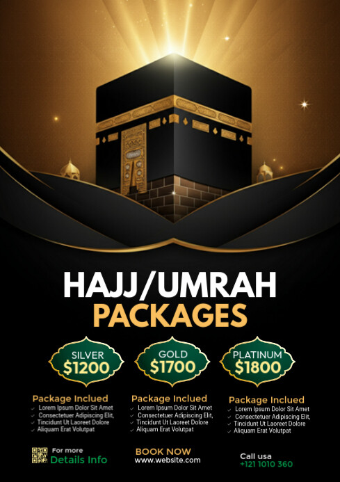 Hajj & Umrah Offer Package Banner Ads Template | PosterMyWall