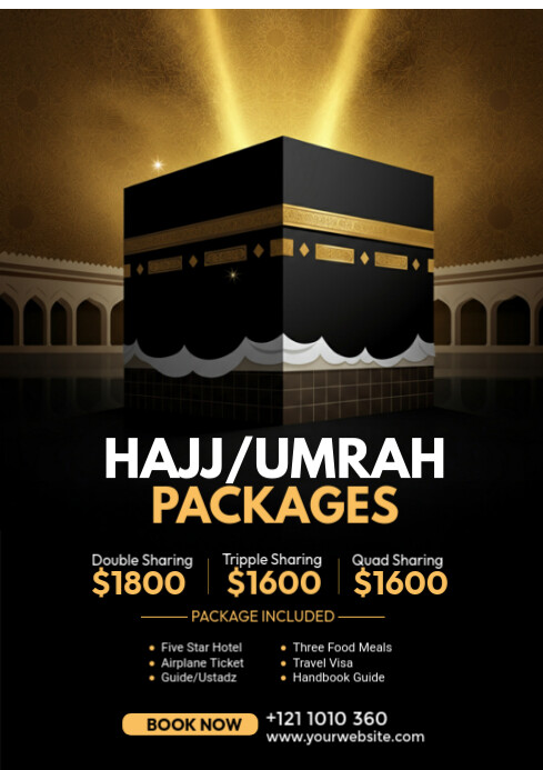 Copy of Hajj & Umrah Offer Package Banner Ads | PosterMyWall