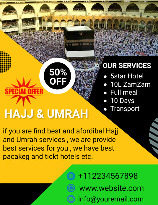 Hajj and Umrah package template | PosterMyWall