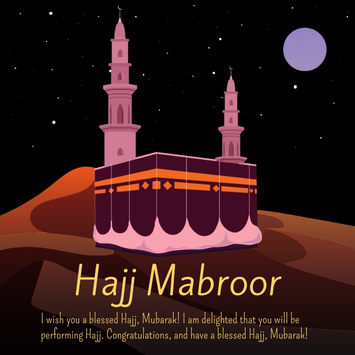 Hajj Mubarak Template | PosterMyWall