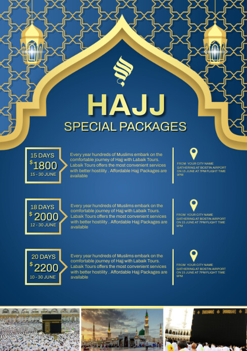 Hajj packages flyer Template | PosterMyWall