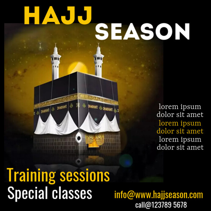 Hajj season ,training poster Template | PosterMyWall