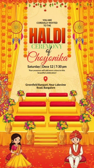 Modèle Haldi Ceremony | PosterMyWall