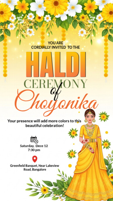 Haldi Ceremony Template | PosterMyWall