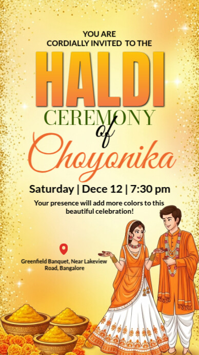 Haldi Ceremony Template | PosterMyWall