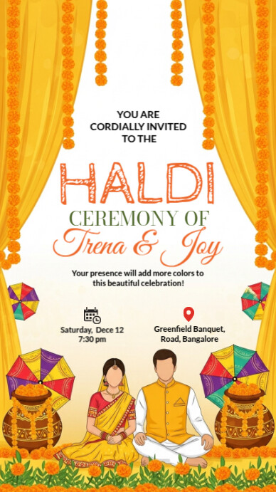 Haldi Ceremony Template | PosterMyWall