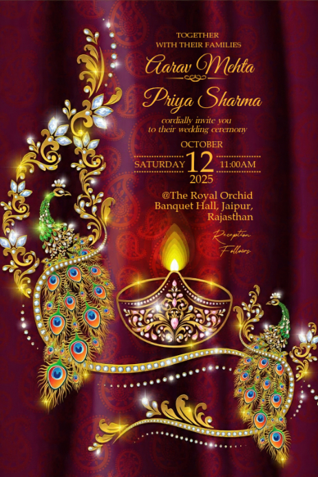 Haldi Ceremony Invitation Template | PosterMyWall