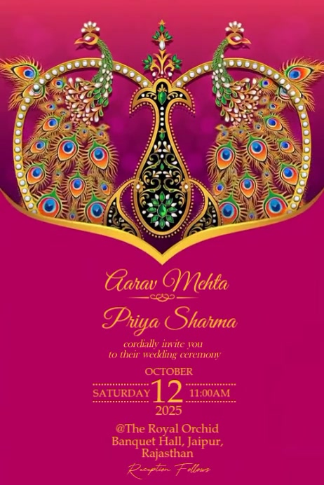 Haldi Ceremony Invitation Template | PosterMyWall