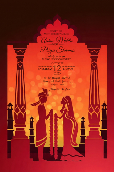 Haldi Ceremony Invitation Template | PosterMyWall