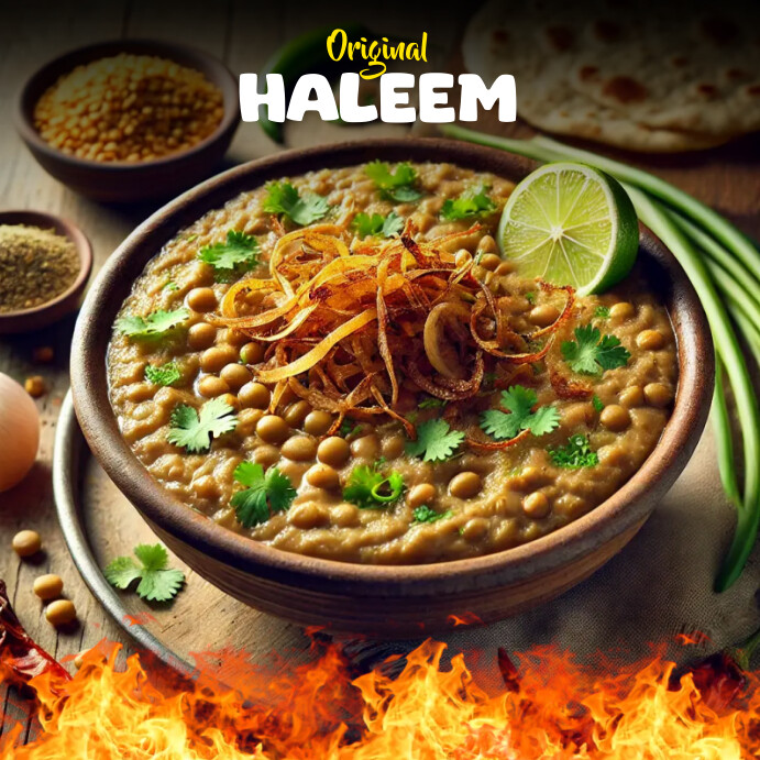 Haleem Instagram Ad Pakistani Food Flyer Template | PosterMyWall