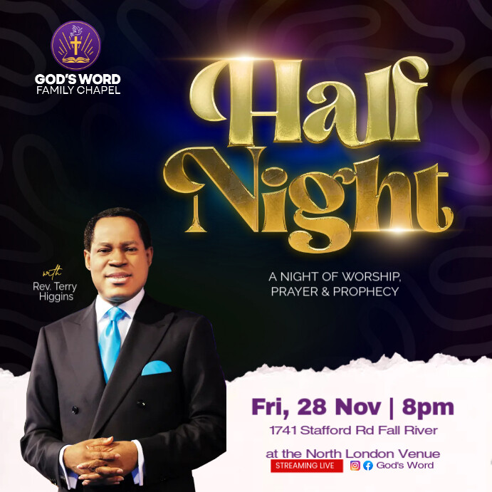 Half night church flyer Template | PosterMyWall
