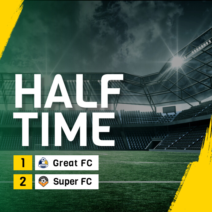 Copy of Half TIme Soccer Match Design | PosterMyWall