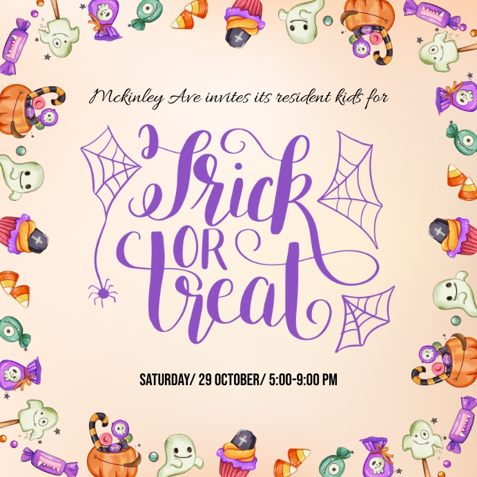 Halloween, Trick or Treat Template | PosterMyWall