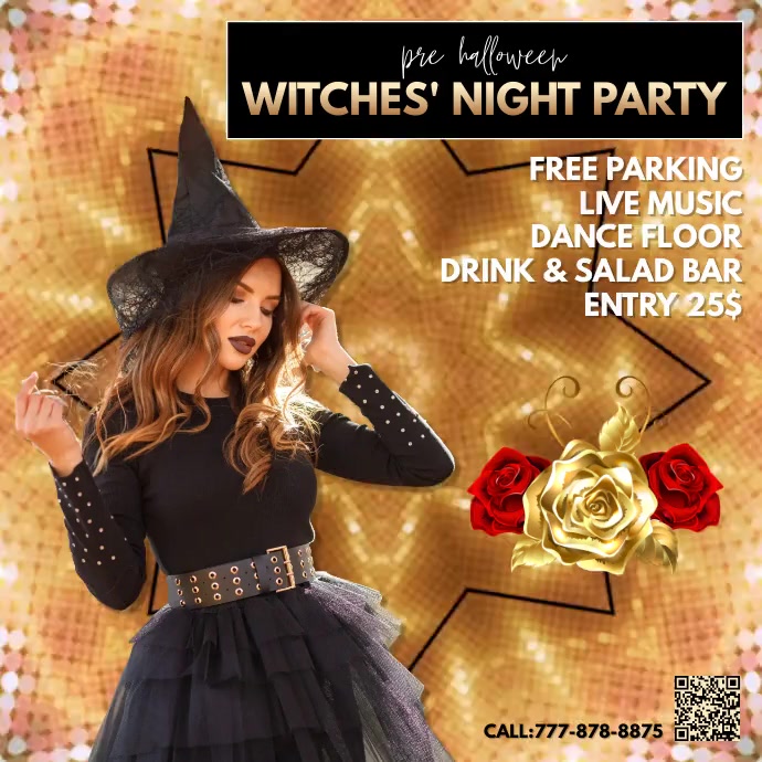Halloween, Witches' Night Template | PosterMyWall