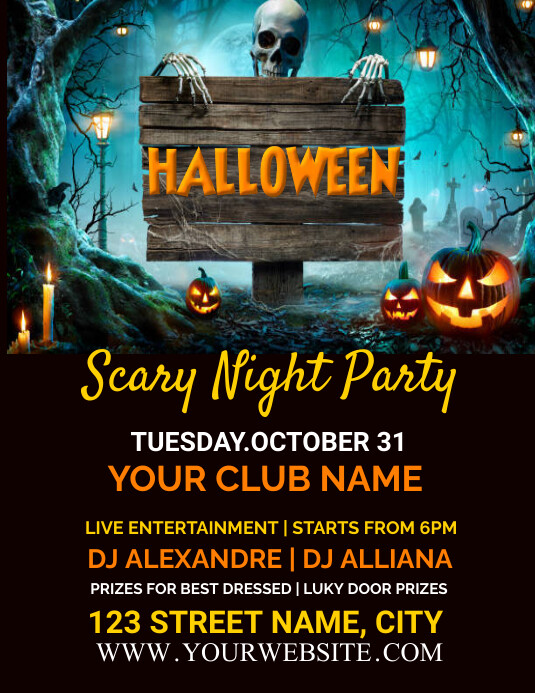 Halloween 31 October flyers,poster template | PosterMyWall