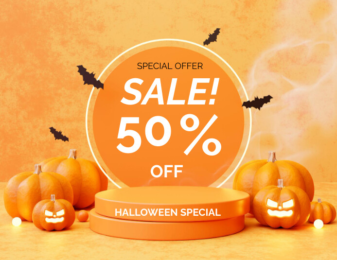 HALLOWEEN 50% OFF DISCOUNT Template | PosterMyWall
