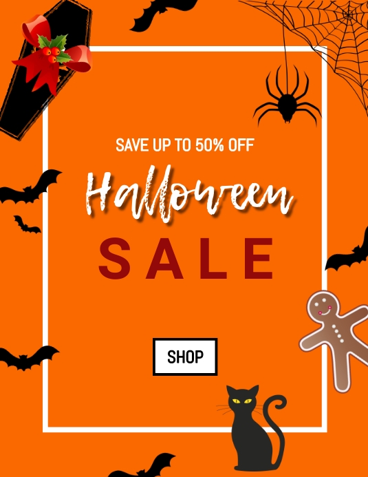 HALLOWEEN 50% OFF SALE FLYER Template | PosterMyWall