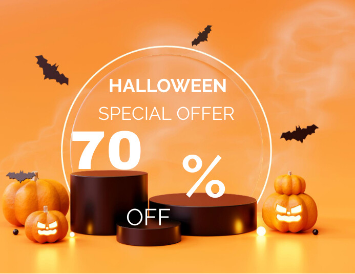 HALLOWEEN 70% OFF DISCOUNT Template | PosterMyWall