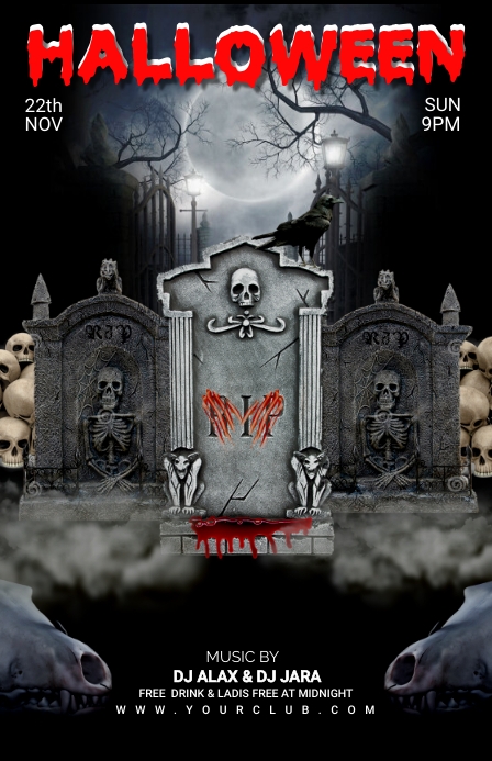 Plantilla de De Evento de Diseño de Anuncio de Búsqueda de Halloween ...