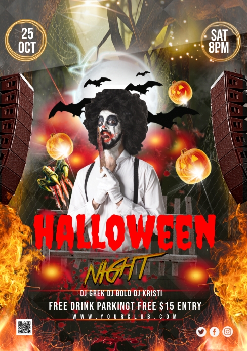 Copy of Halloween ad design event flyer | PosterMyWall