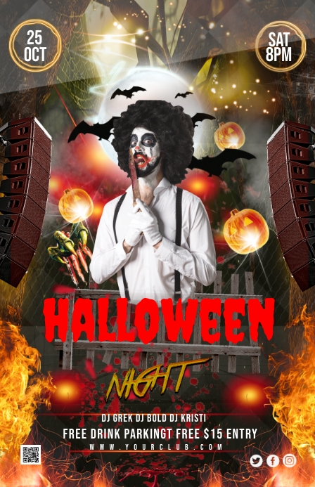 Plantilla de De Evento de Diseño de Anuncio de Búsqueda de Halloween ...