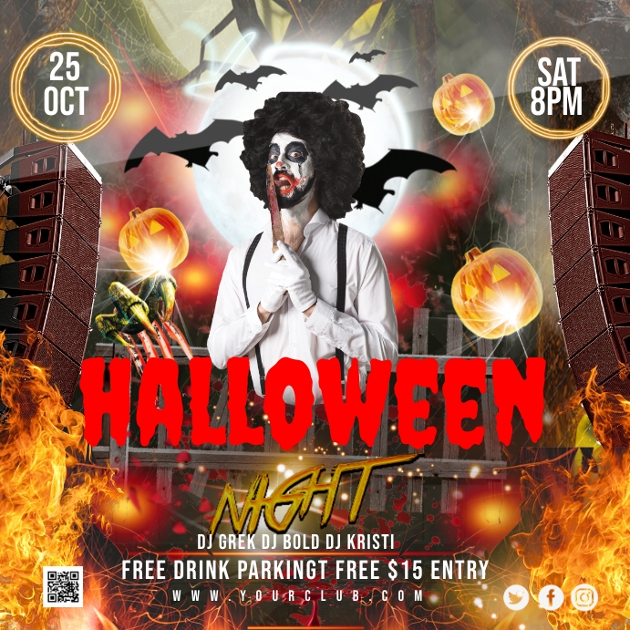Plantilla de De Evento de Diseño de Anuncio de Búsqueda de Halloween ...