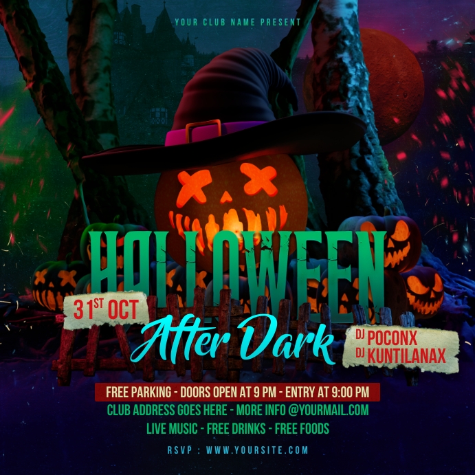 Halloween After Dark Template | PosterMyWall