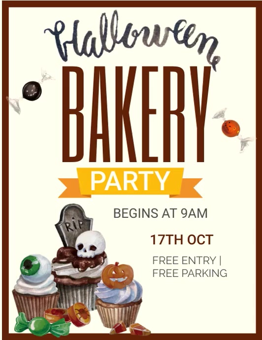 halloween bakery party Template | PosterMyWall