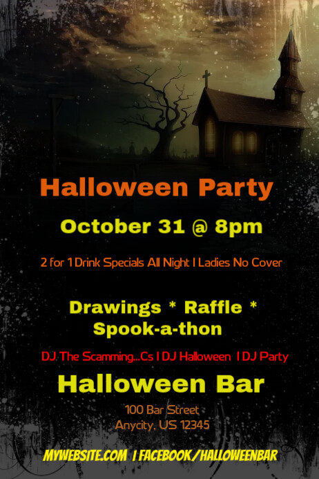 Halloween Bar Party Template | PosterMyWall