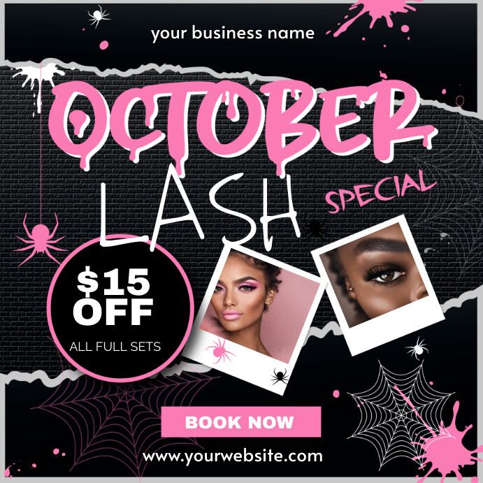 Halloween Beauty Brand Social Media Flyer | PosterMyWall